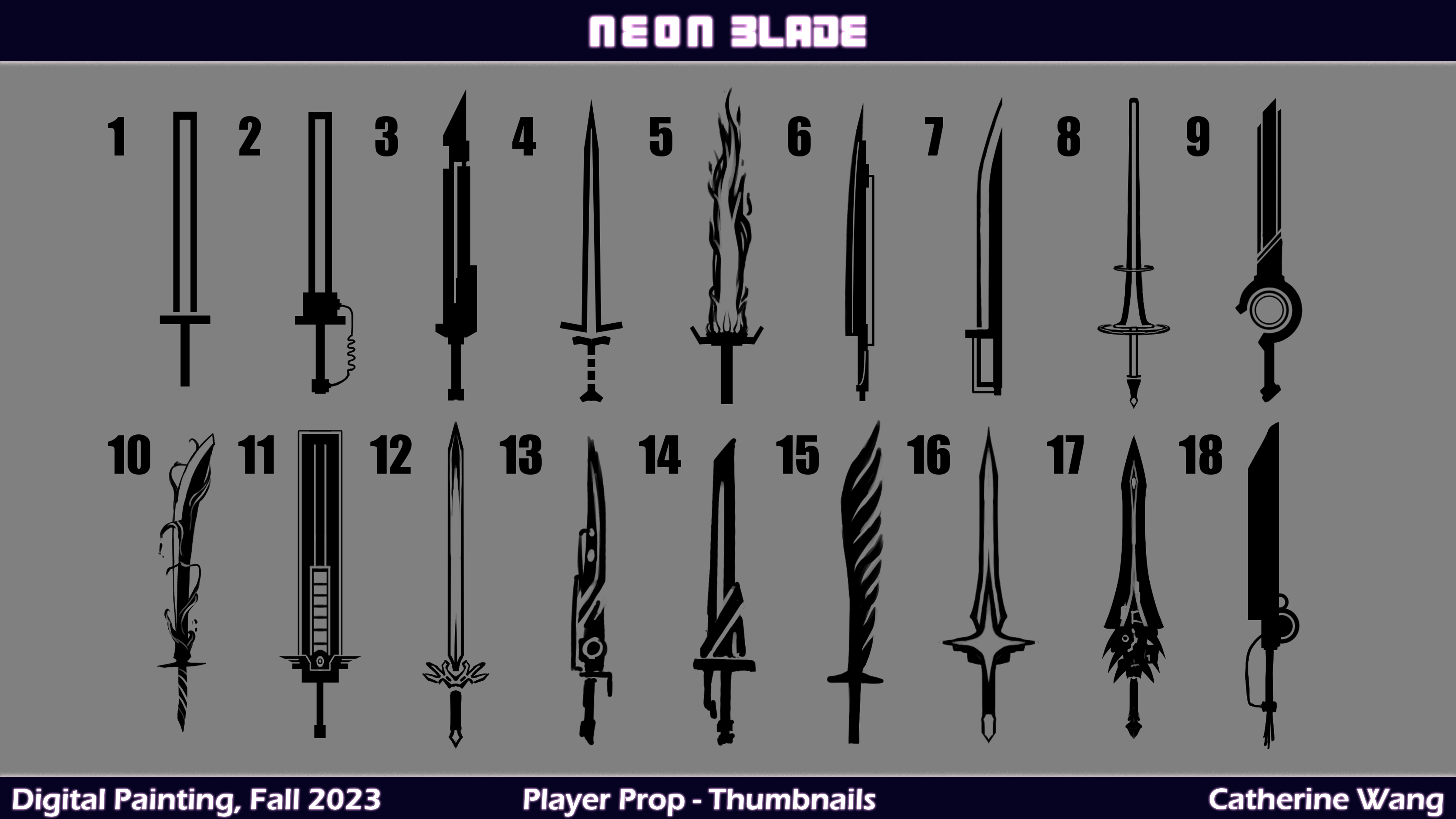 Neon Knight Concept Art | Catherine Wang